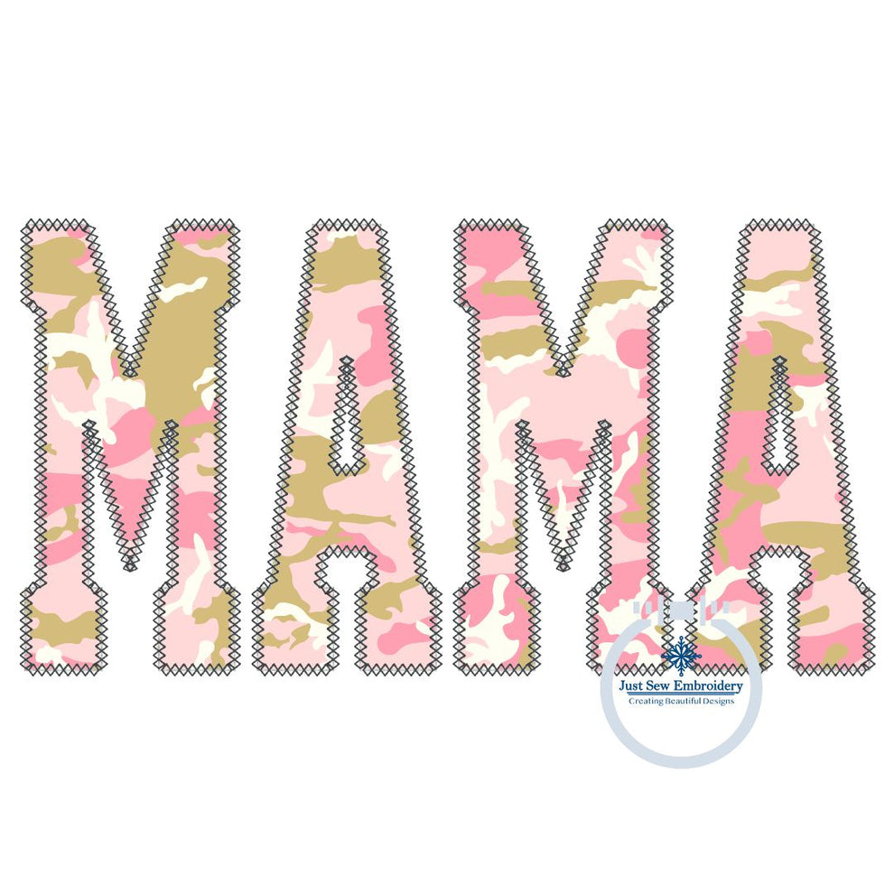 MAMA Applique Embroidery Design