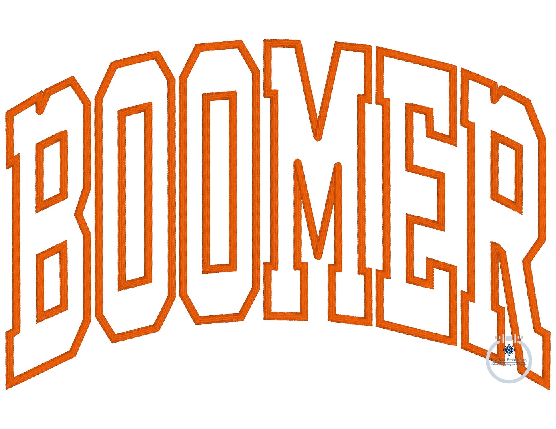 BOOMER Two Layer Applique Machine Embroidery Design