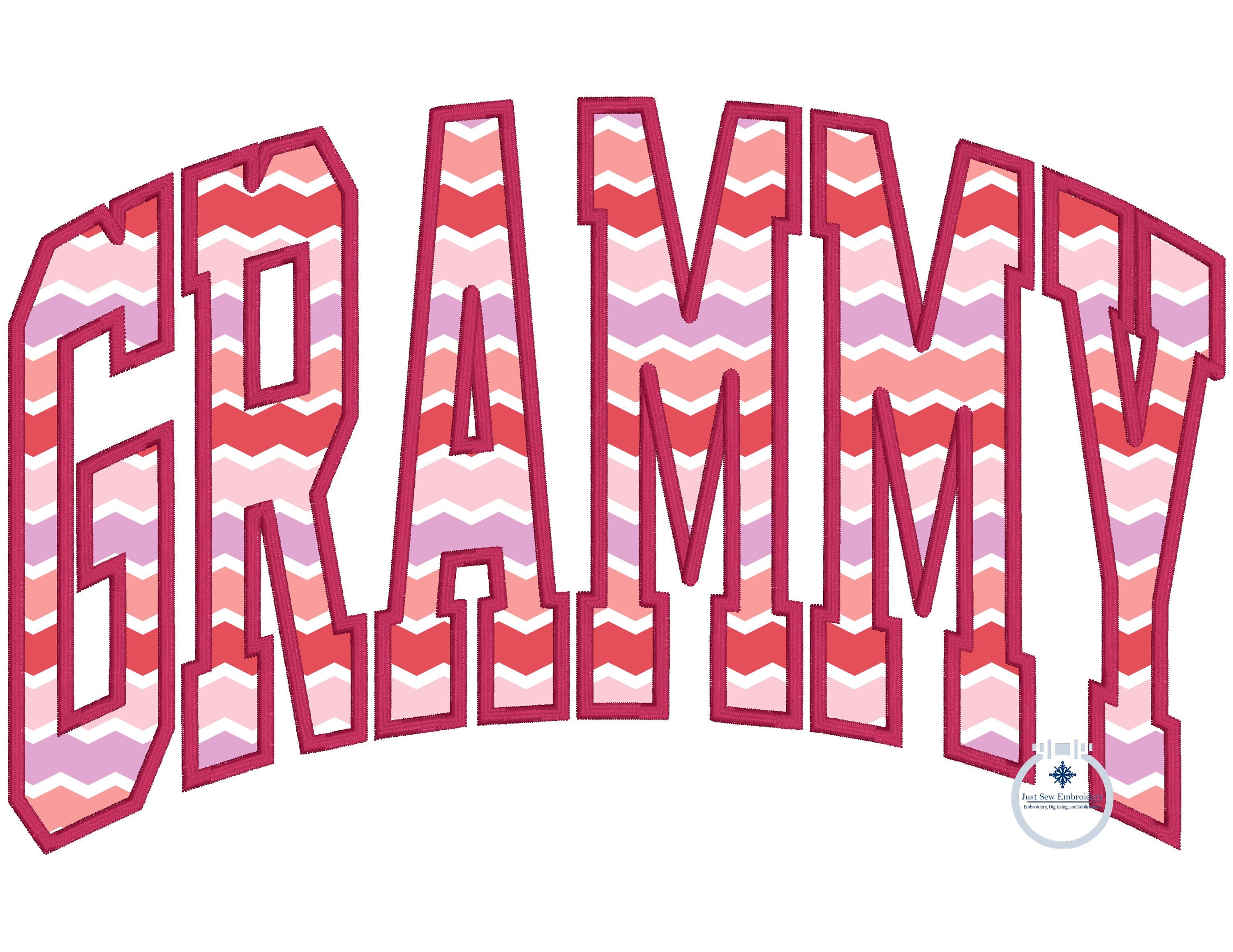 Grammy Arched Satin Applique Embroidery